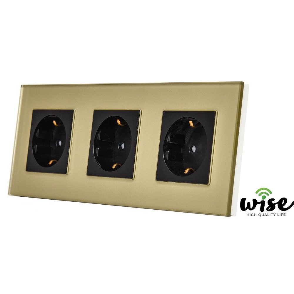 Modularni panel sa 3 utičnice stakleni panel Digistore (Konekt doo)